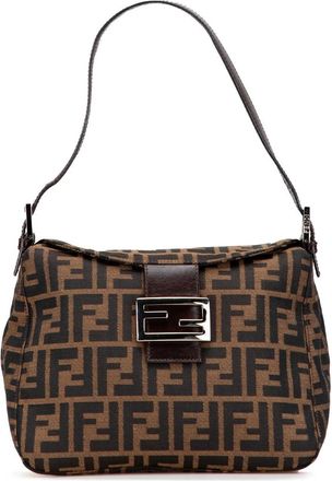 Fendi Hobo Bags - Zucca Canvas Double Flap Mamma - Gr. unisize - in Braun - für Damen