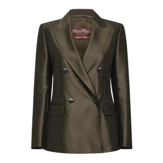 Max Mara Femme, Vestes, Vert, Taille: 46 FR Veste Peccati