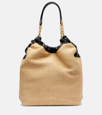 DeMellier Sac Miami en cuir et raphia