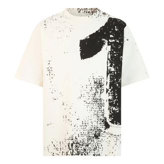 Maison Margiela Homme, Tops, Blanc, Taille: L T-shirt en coton 10 imprim&eacute;s