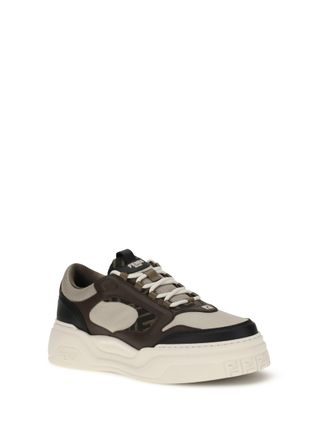 Fendi Mens Ff Sneakers Nero+latte+beige