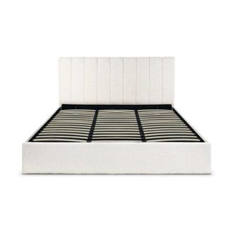 Paris Prix Lit Coffre Design Bouclette Songa 180x200cm Beige