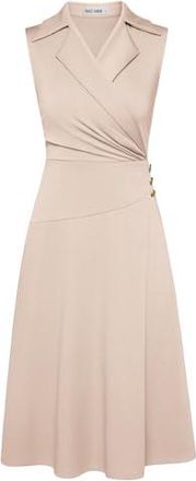 Grace Karin Robes Vintage Robe de Soirée pour Femme sans Manches Robe daffaires Trapèze Femme pour Occasions Formelles Abricot XL