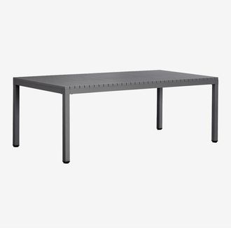 Sklum Rechteckiger Gartentisch 210x100 cm aus Aluminium Marti Grau Graphit