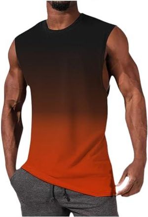 Generic D&eacute;bardeur athl&eacute;tique tendance pour homme - D&eacute;grad&eacute; - Sans manches - Pour la course &agrave; pied, la gym, le sport - T-shirt dentra&icirc;nement - T-shirt athl&eacute;tiq