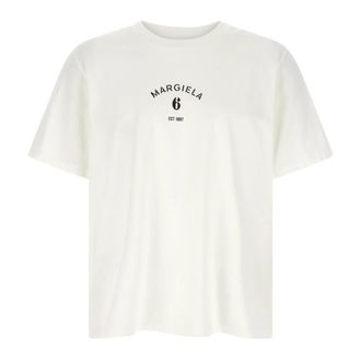 Maison Margiela Baumwoll-Jersey-T-Shirt - - Tops - Herren - Wei&szlig; - M