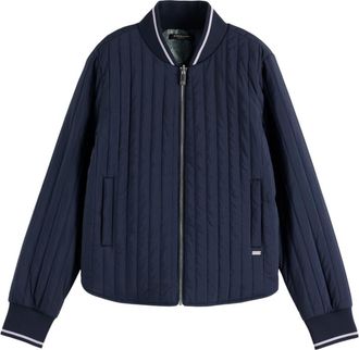 Scotch & Soda Damen Printed Reversible Bomber Jacket Bomberjacke, Sky Captain V458, M