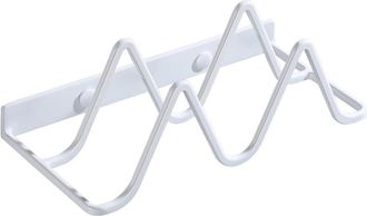 NUOBESTY Wei&szlig;es Wandmontiertes Schuhregal ohne Bohren Hausschuhhalter mit Hoher Tragf&auml;higkeit Leichtes Chemikalienbest&auml;ndiges Material Platzsparendes Badezimme