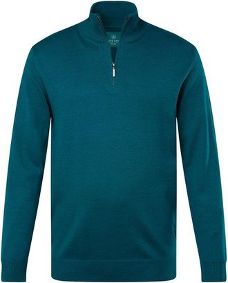 Boston Park Rundhalspullover Troyer Strick Zippkragen