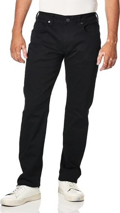 Buffalo David Bitton Herren Straight Six Jeans, Authentisches Schwarz, 33W / 32L