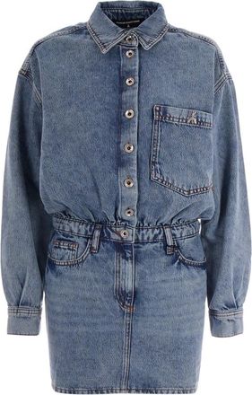 Patrizia Pepe Femme, Robes, Bleu, Taille: 40 FR Shirt Robes