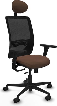 Piqueras y Crespo Zulema Stuhl f&uuml;r lange Arbeitsstunden mit 3D-Armen, h&ouml;henverstellbarer Lendenwirbelst&uuml;tze und festem Kopfteil, ausgestattet mit Syncro/Traslack und Sc