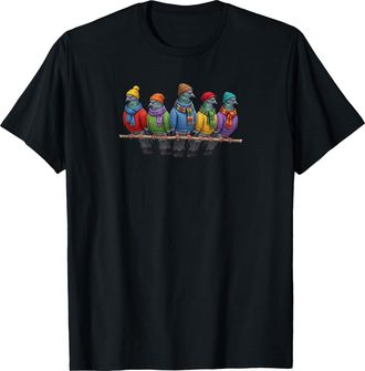 jz.birds Tauben Vogelfreund Gartenvogel Singvogel Biologe Vogel T-Shirt