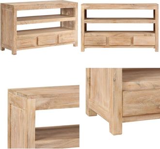 vidaXL Meuble TV Bois dacacia massif 90 x 30 x 55 cm Marron clair - Meubles Tv - Meuble Tv - Meuble En Bois - Meuble Acacia - Meuble Rustique - Home &