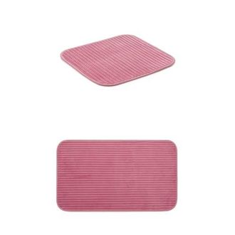 G&ouml;zze Badteppich Berlin 2er Set, 50x45 cm + 60x100 cm, Farbe: Altrosa