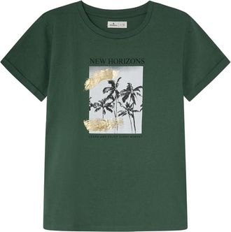 Springfield Damen Camiseta T-Shirt New Horizons, Kaki Oscuro, S