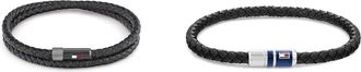 Tommy Hilfiger Jewelry Armband für Herren aus Leder Schwarz - 2790293 & Jewelry Armband für Herren aus Leder Schwarz - 2790262S