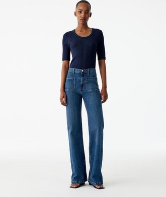 Arket SPRUCE Flared Jeans -Blau