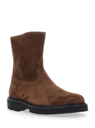 Vinny&rsquo;s Mens Ankle Boots Suede Brown