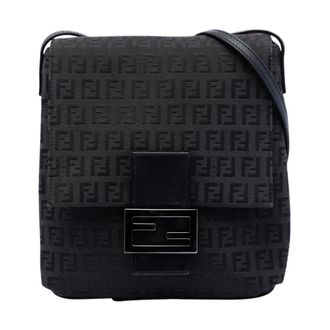 Fendi Pre-owned Textured Flap Shoulder Bag - - Pre-owned - Damen - Schwarzk - ONE SIZE