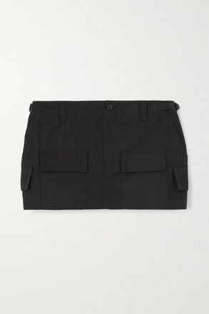 Wardrobe.NYC Minirock Aus Baumwoll-ripstop - Schwarz