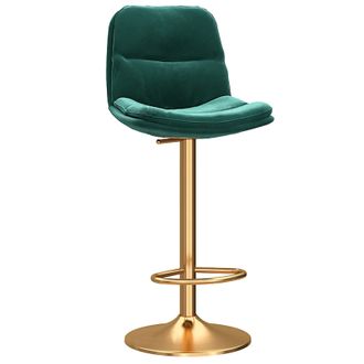 Generic Drehbare Barhocker, h&ouml;henverstellbar von 65-80 cm (25,6-31,5 Zoll), mit R&uuml;ckenlehne, Samtbezug, ideal f&uuml;r K&uuml;cheninseln, Kneipen, Bistros und Restauran