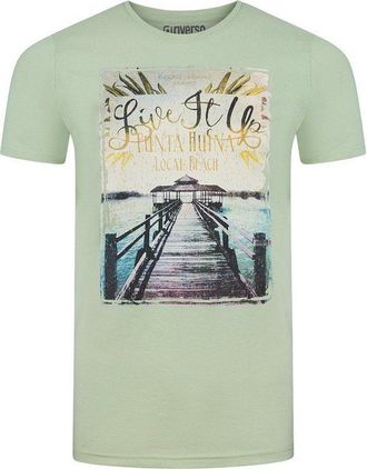 Riverso T-Shirt Herren Fotoprintshirt RIVLukas Regular Fit (1-tlg) Kurzarm Tee Shirt mit Rundhalsausschnitt aus 100% Baumwolle