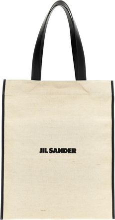 Jil Sander Femme, Sacs, Beige, Taille: ONE Size Medium Flat Canvas Shopping Bag