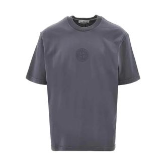 Stone Island Homme, Tops, Bleu, Taille: M T-Shirt Blue Grey V002D
