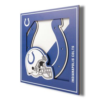 You the Fan NFL Indianapolis Colts 3D-Logo-Serie Wandkunst - 30,5 x 30,5 cm