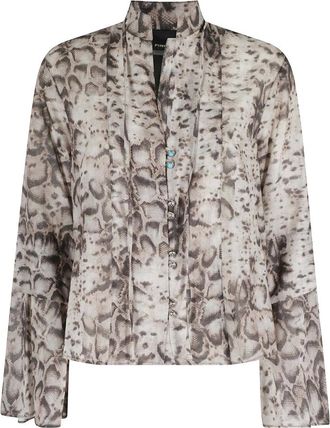 Pinko Pinko, Femme, Blouses et Chemises, Brun, Taille: 38 FR Caracalla Blouse