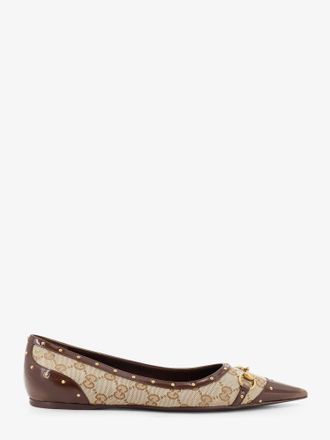 Gucci Savoy GG fabric ballerinas with stud detail - GUCCI - gender_Woman
