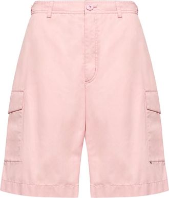 Moncler Moncler Gabardine Cargo Shorts, Men, Pink, Size: 46