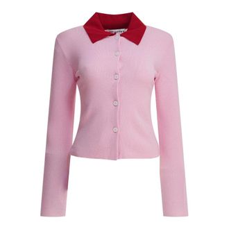 Self Portrait Femme, Pulls, Rose, Taille: 38 FR Cardigan en laine m&eacute;rinos