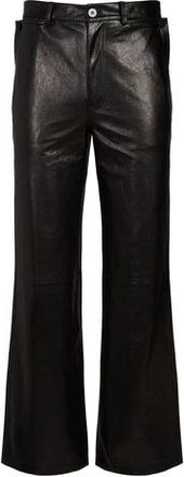 Sean Suen Pantalon droit en cuir dagneau