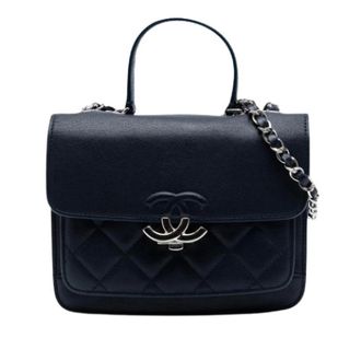 Chanel Sac bandouli&egrave;re matelass&eacute; vintage Pre-owned - Femme - Pre-owned - Bleu - Taille: ONE Size