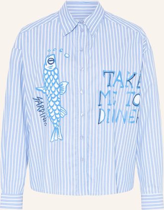 Milano Milano Italy Oversized-Hemdbluse blau