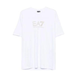 Emporio Armani Regular Fit T-Shirt Premium Label aus Viskose mit Logo - - Tops - Herren - Wei&szlig; - 3XL