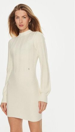 Guess Strickkleid W4BK08 Z2V42 &Eacute;cru Regular Fit