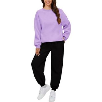 Generic Co Ord Ensembles pour femme 2 tenues d&eacute;contract&eacute;es &agrave; manches longues et haut court pour femme Ensemble de v&ecirc;tements de d&eacute;tente pour femme Ensemble de 