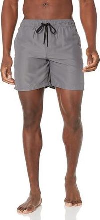 Amazon Essentials Short de Bain de 18cm avec Doublure en Maille, Poches, Fermeture à Cordon Homme, Charbon, XS