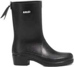 Aigle Femme Myrica Mid Botte de Pluie, Noir, 39 EU
