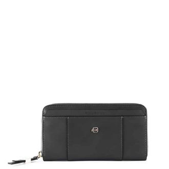 Piquadro Femme, Accessoires, Noir, Taille: ONE Size Circle Zip Around Wallet