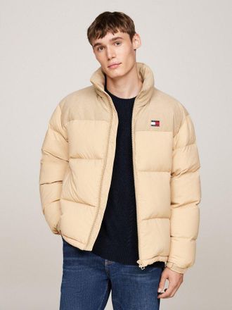 Tommy Jeans Steppjacke TJM CORD MIX ALASKA PUFFER mit Cord-Eins&auml;tze auf Brust und Schultern