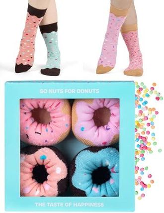 Soxo Donuts Chaussettes Femme Idee Cadeau Femme Drole Cadeaux Haute Chaussette 35-40 2 Paires