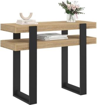 IDMarket Console Double Phoenix Bois et Noir