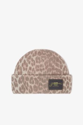 Ganni Oversize-Mütze aus Wollrippstrick gemischt