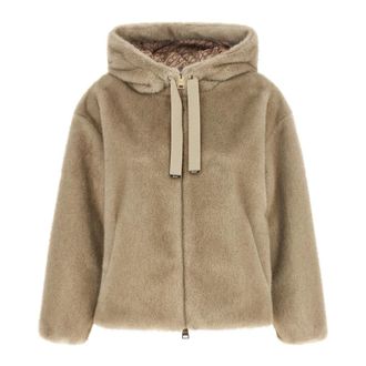 Herno Kapuzenjacke mit Rei&szlig;verschluss - - Jackets - Damen - Beige - M