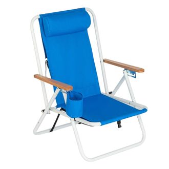 Generico Strandst&uuml;hle f&uuml;r Erwachsene, tragbarer Klappstuhl, verstellbarer Rucksack, tragbarer Liegesitz mit Getr&auml;nkehalter, Zubeh&ouml;r f&uuml;r Camping, Garten, Outdoo