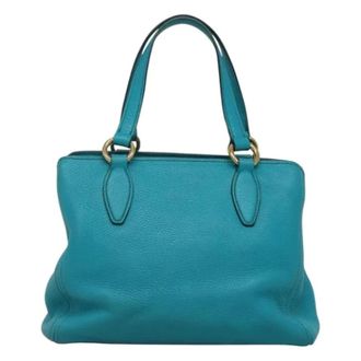 Miu Miu Pre-owned Cuir sacs-main - Femme - Pre-owned - Bleu - Taille: ONE Size